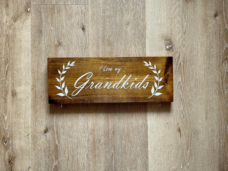 Personalized Grandchildren Sign With Names, I Love My Grandkids Wood ...
