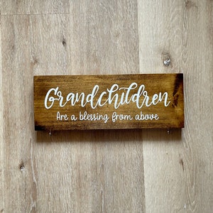 Custom Grandchildren Name Sign, Personalized Wood Family Plaque, Mother ...