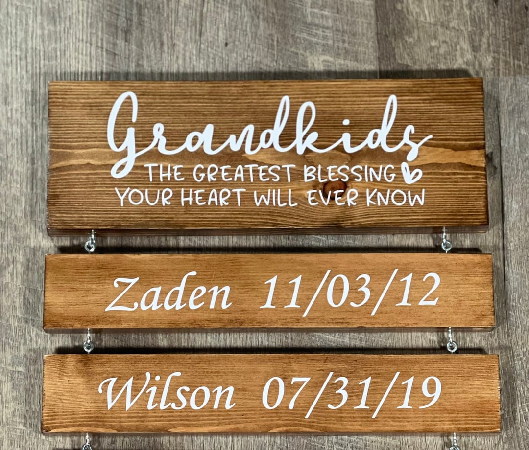 Personalized Grandparents Sign, Mother's Day Gift for Grandma or Mom ...
