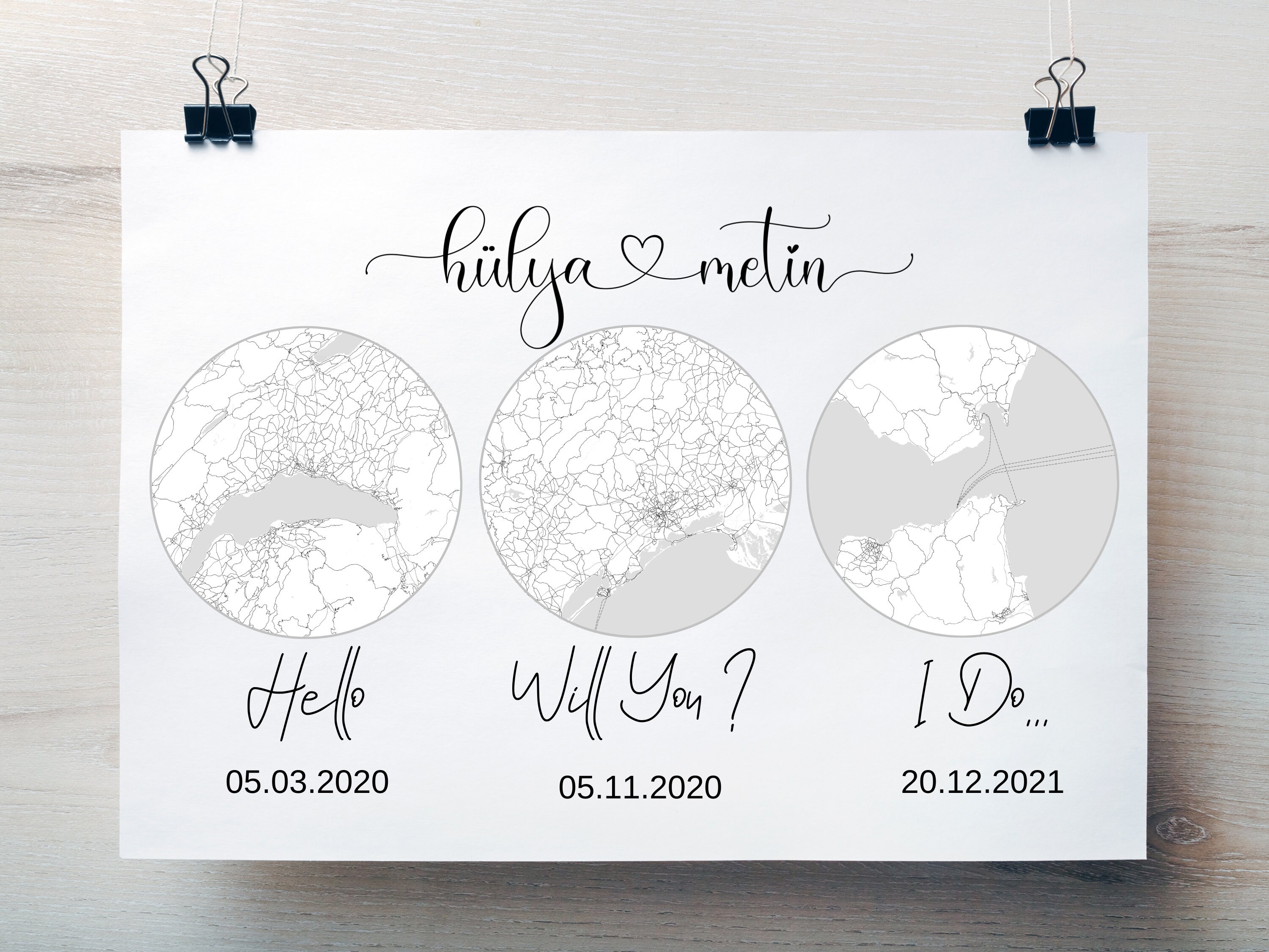 Where It All Began, Where We Met Card, Birthday Gift, Heart Card, Our ...