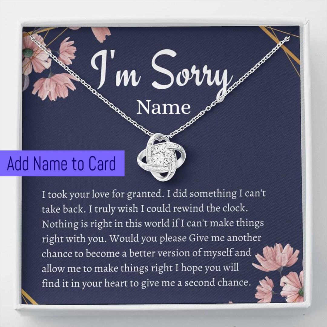 Apology Gift for Her Forgiveness Gift Im Sorry Necklace - Etsy