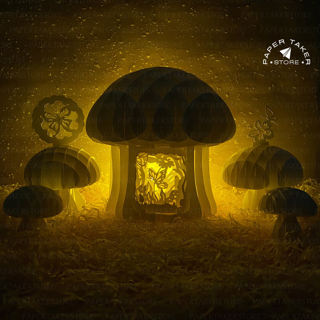 Butterfly Pop up Svg Template, Butterfly Mushroom Pop up Svg for Cricut ...