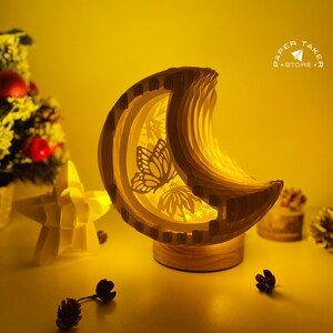 Butterfly Pop-up Template, Moon Pop-up SVG for Cricut Projects, 3D ...