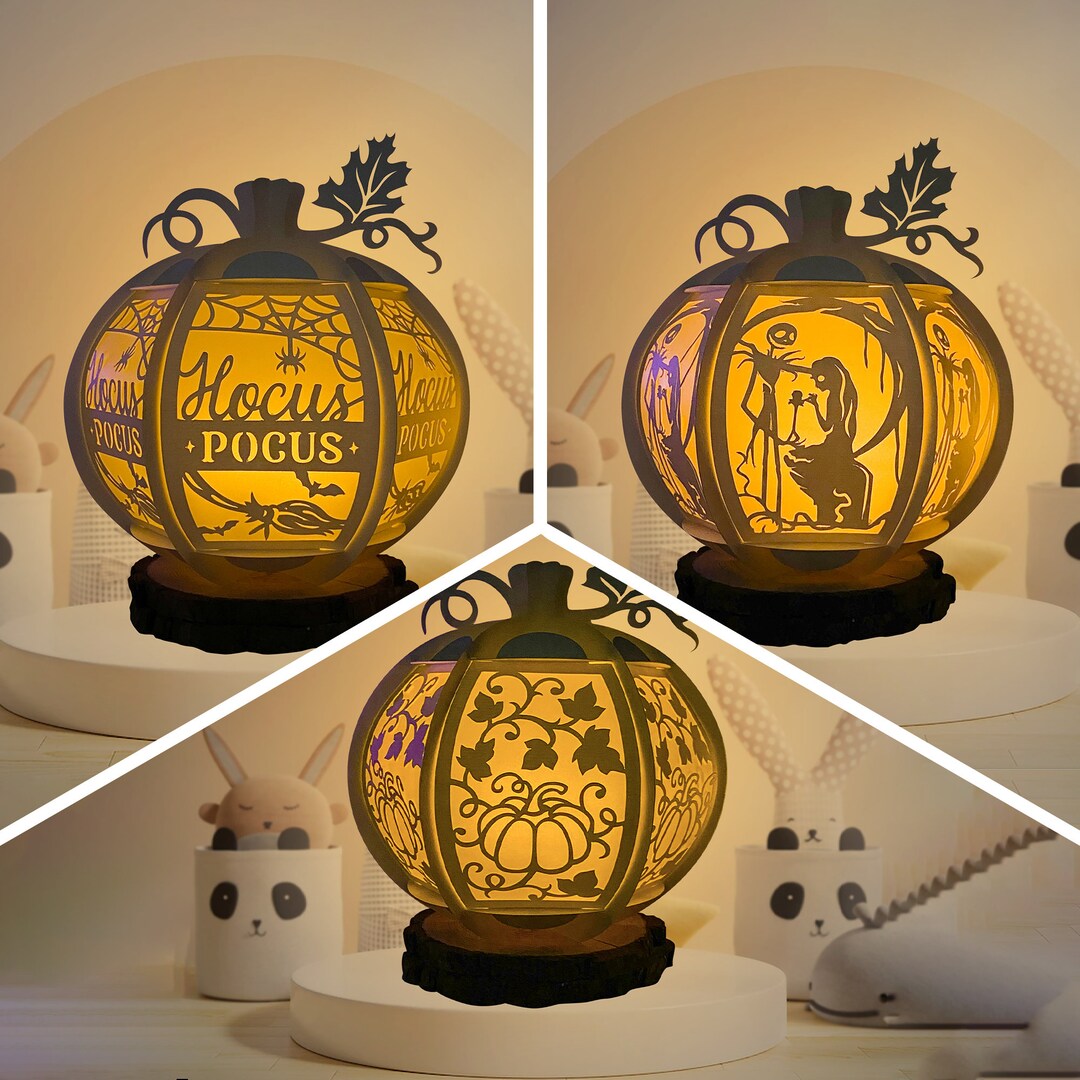 Pack 3 Halloween 3 Halloween Light Box SVG for Cricut Projects ...