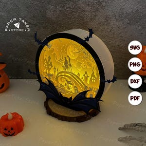 Nightmare Box 3 SVG for Cricut Projects, 3D Papercut Light Box ...