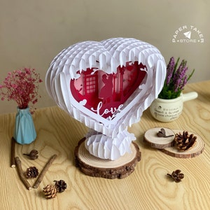 Love 5 Pop-up Template, Heart Pop-up SVG for Cricut Projects, 3D ...