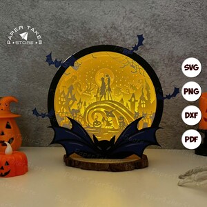 Nightmare Box 3 SVG for Cricut Projects, 3D Papercut Light Box ...