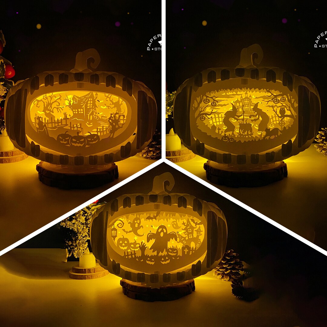 Pack 3 Halloween 1 Pop up Svg Template, Halloween Pumpkin Pop up Svg ...