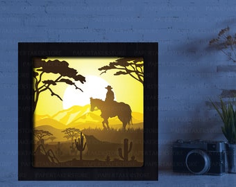 Cowboy Shadow Box - Etsy