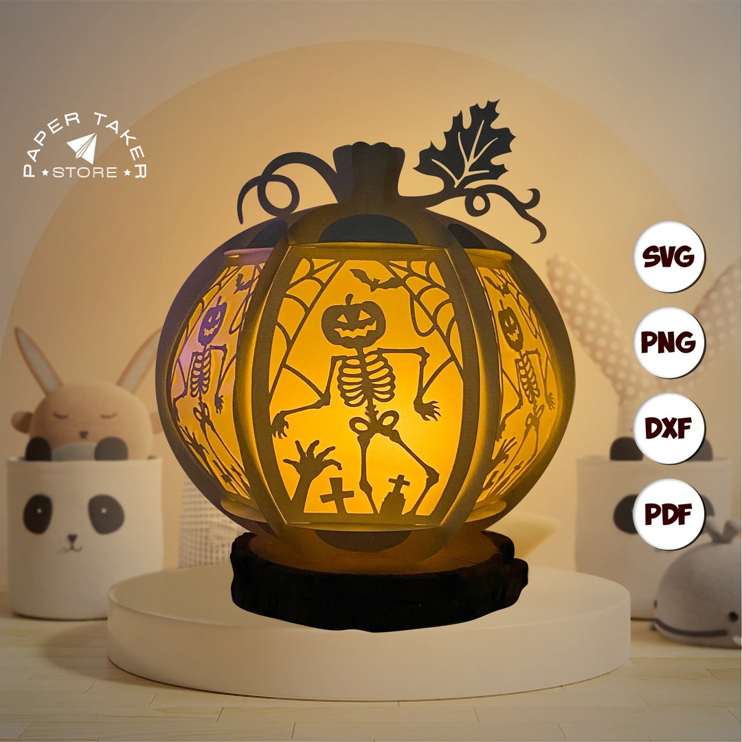 Dancing Skeletons Halloween Light Box SVG for Cricut Projects ...