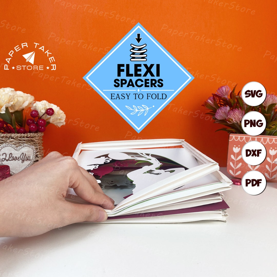 Flexi Paper Spacers Digital File DIY for Square Box, 3D Shadow Box, 3D ...