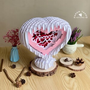 Love 4 Pop-Up Template, Heart Pop-Up SVG para Cricut Projects, 3D ...