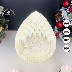 Santa Pop-up Template, Droplet Pop-up SVG for Cricut Projects, 3D ...