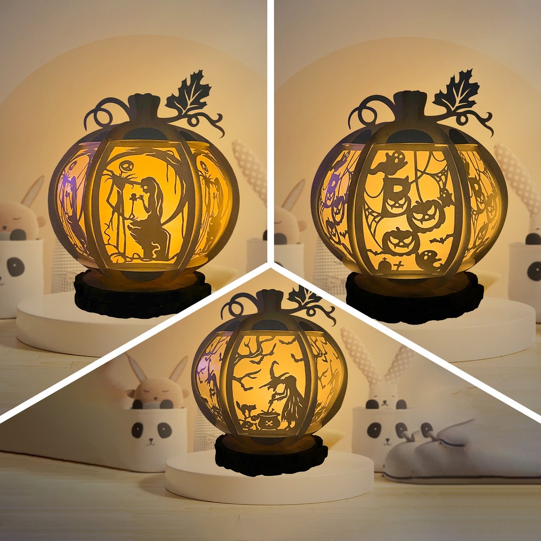 Pack 3 Halloween 2 Halloween Light Box SVG for Cricut Projects ...