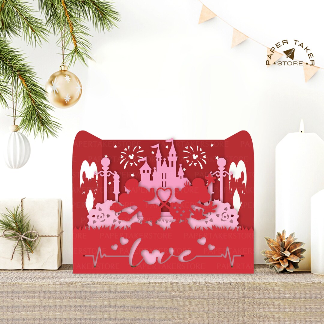 Love of Mouse Pop up Svg Template, Mouse Mini-showcase Pop up Svg for ...