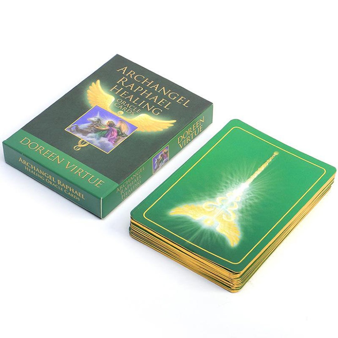 NEW Gold Gilded Archangel Raphael Healing Oracle Cards Travel - Etsy