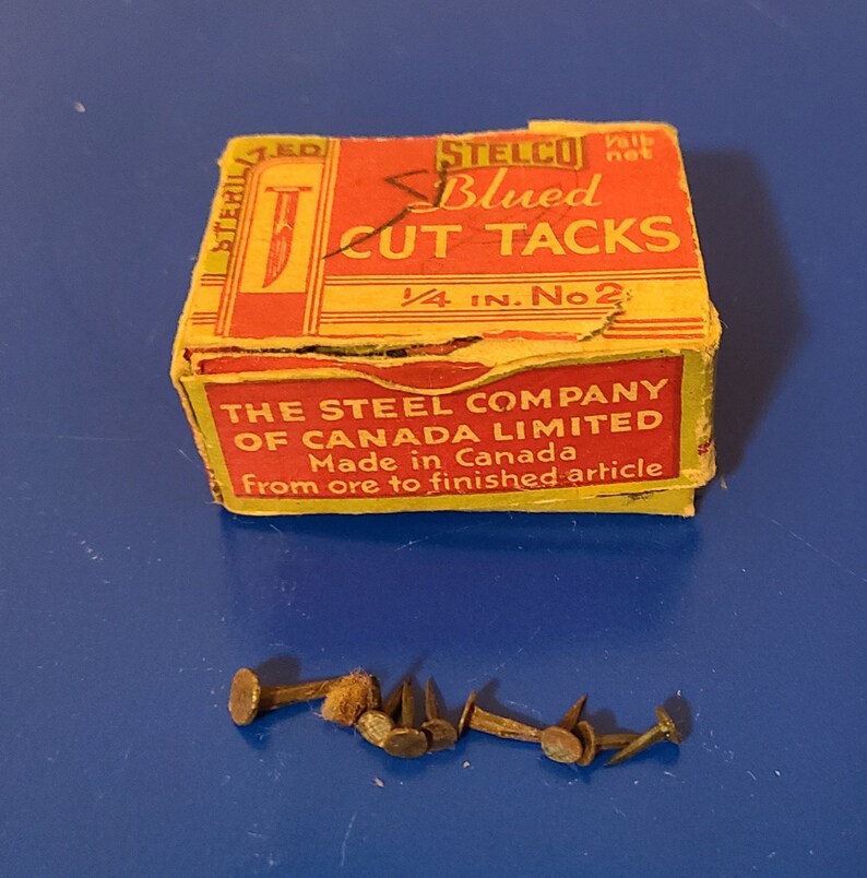 Collection of Vintage Staples, Tacks, and Fasteners in Original ...