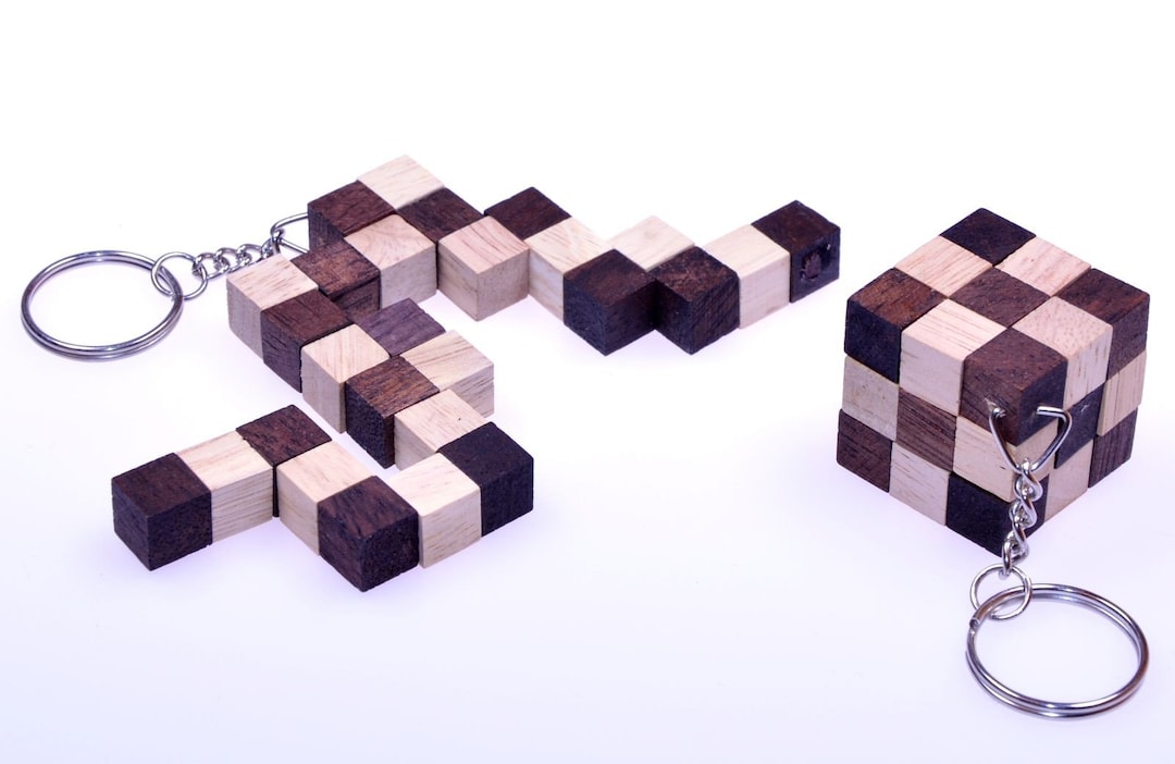 Snake Cube 3x3 as a Key Ring 3 Cm Edge Length Snake Cube - Etsy