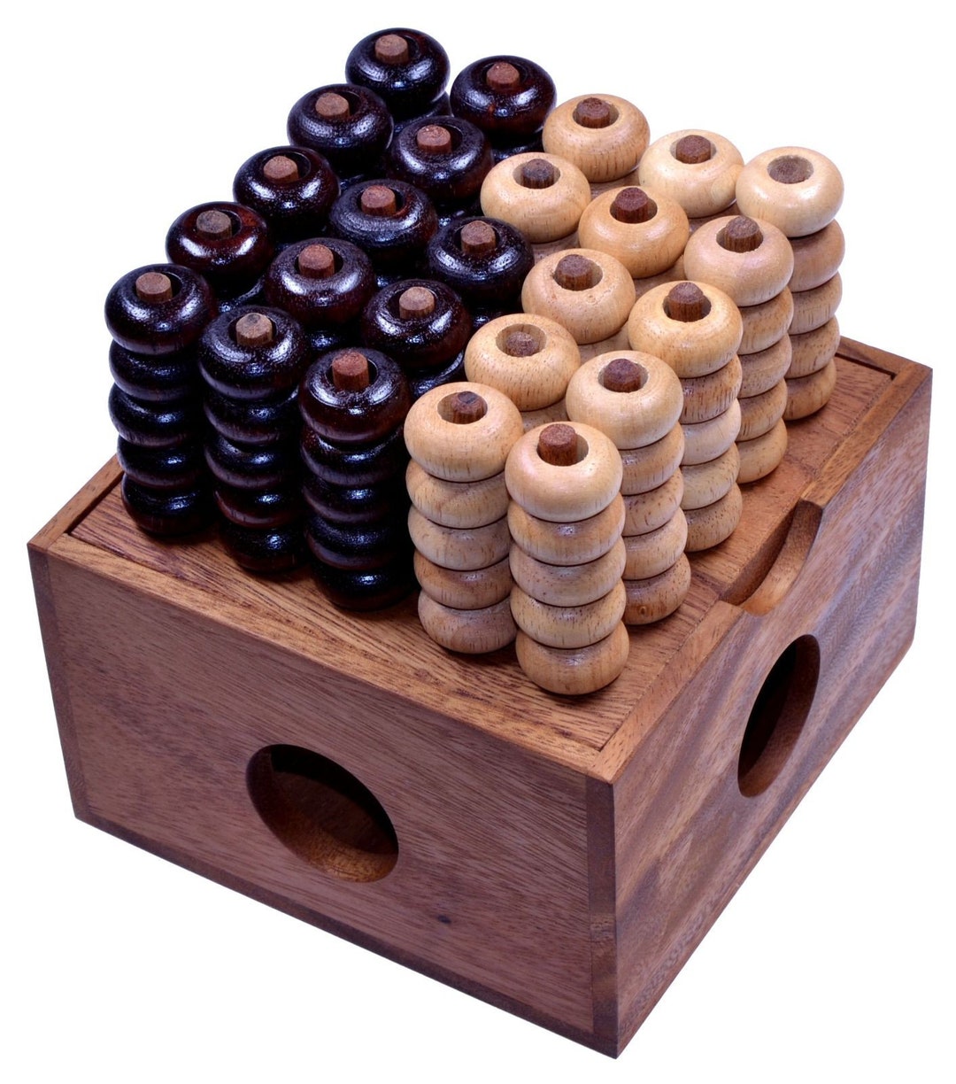 Four in a Row 3D 5x5 for 2 Players Playing Field 15 X 15 Cm Strategy ...