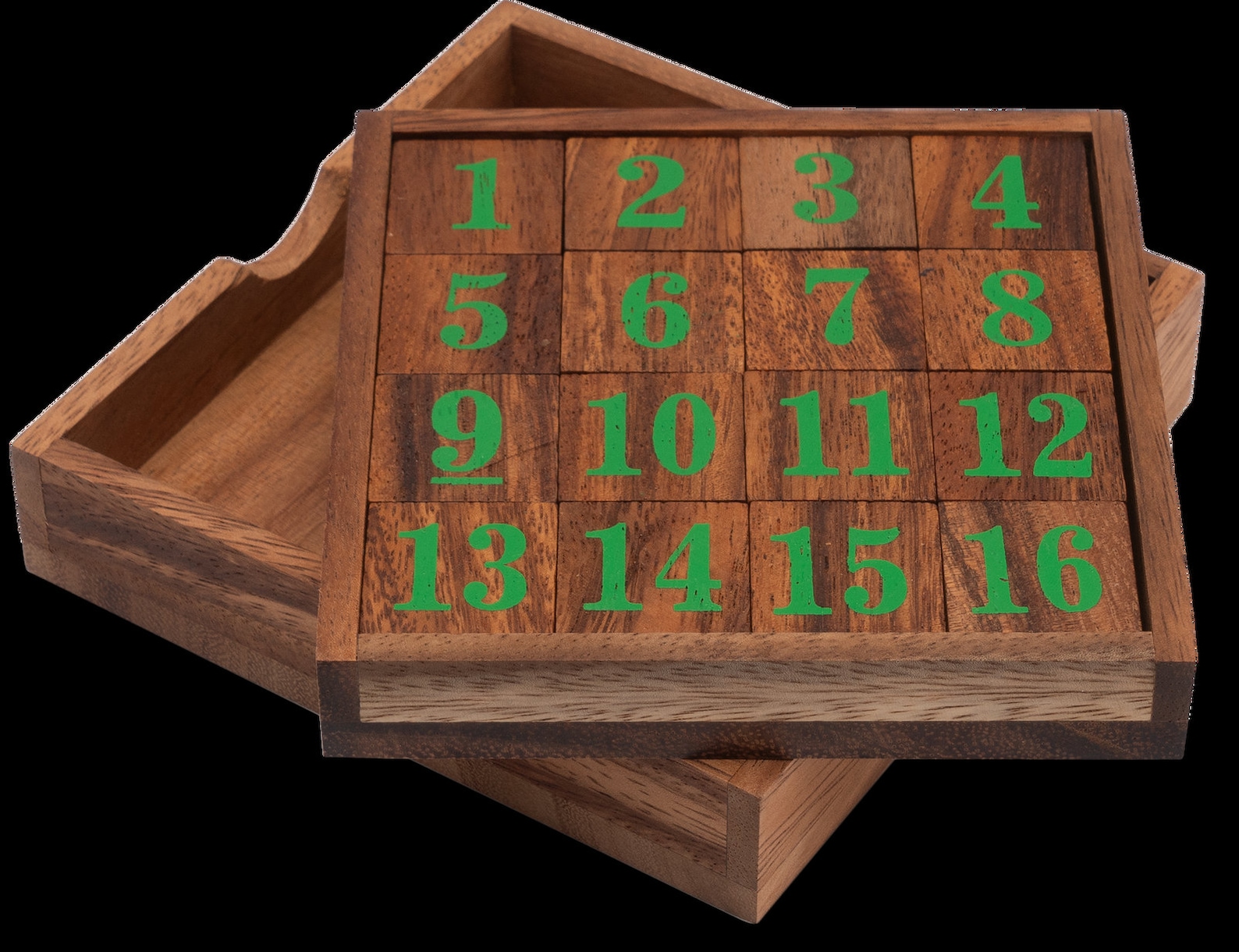 Slide 15 – Sliding Game With Green Wooden Numbers for 1 Player - Etsy