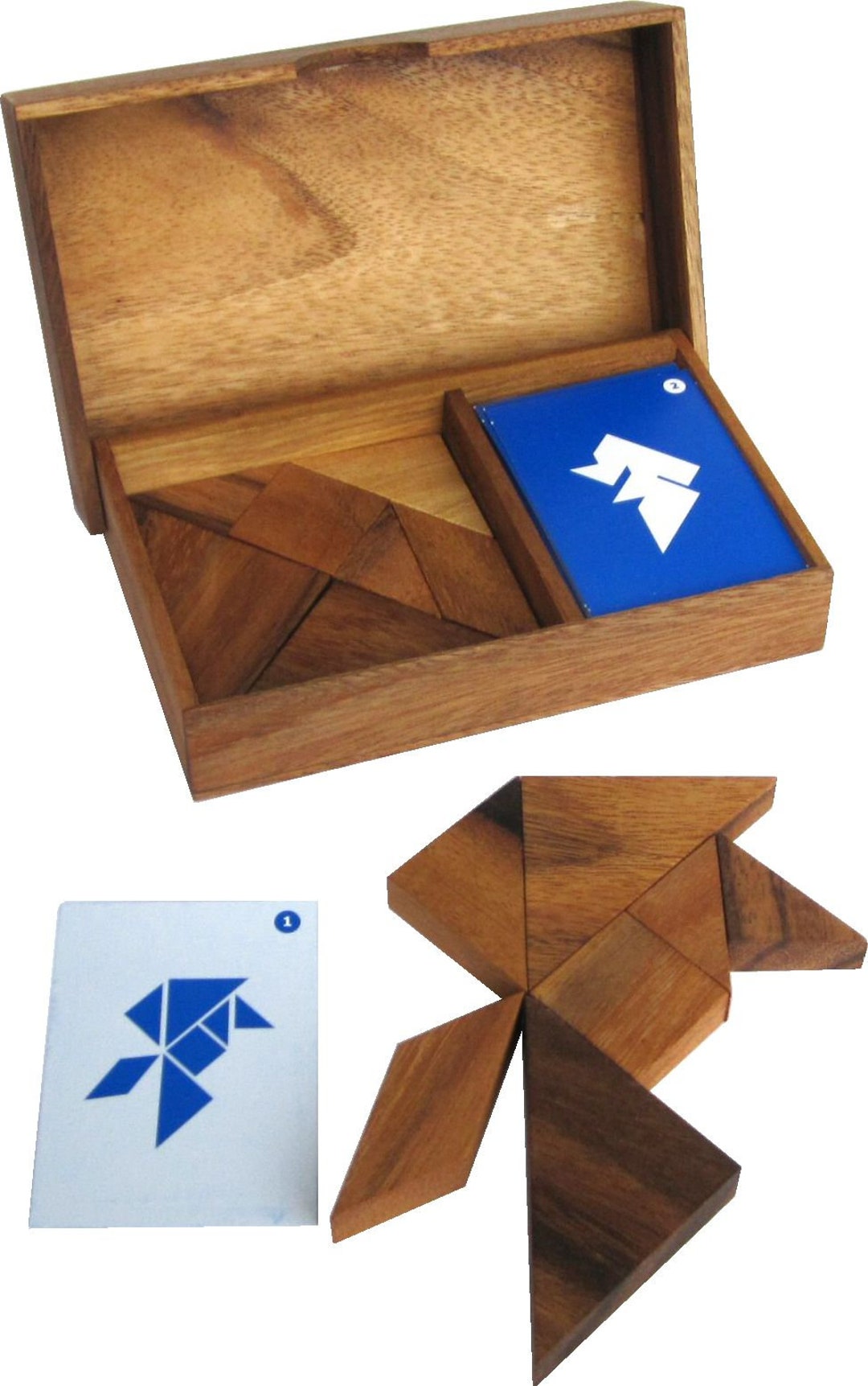 Tangram for 2 Players - Puzzle Game With 2 X 7 Blocks and 64 Templates ...