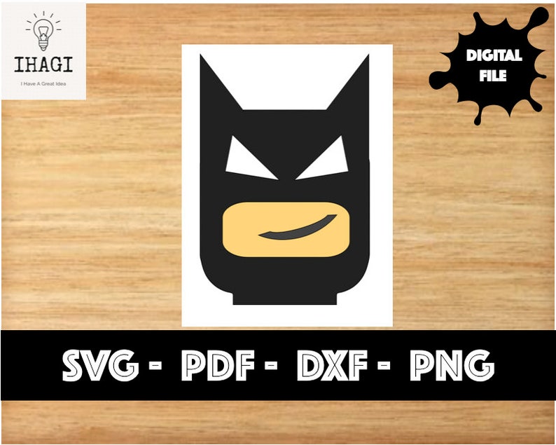 Batman Head Shape Card Svg Dxf Cut File | Etsy