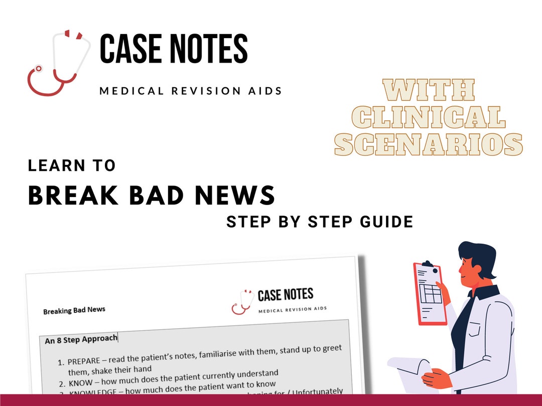 Breaking Bad News Case Notes Medical Revision Guide One Page Medical ...