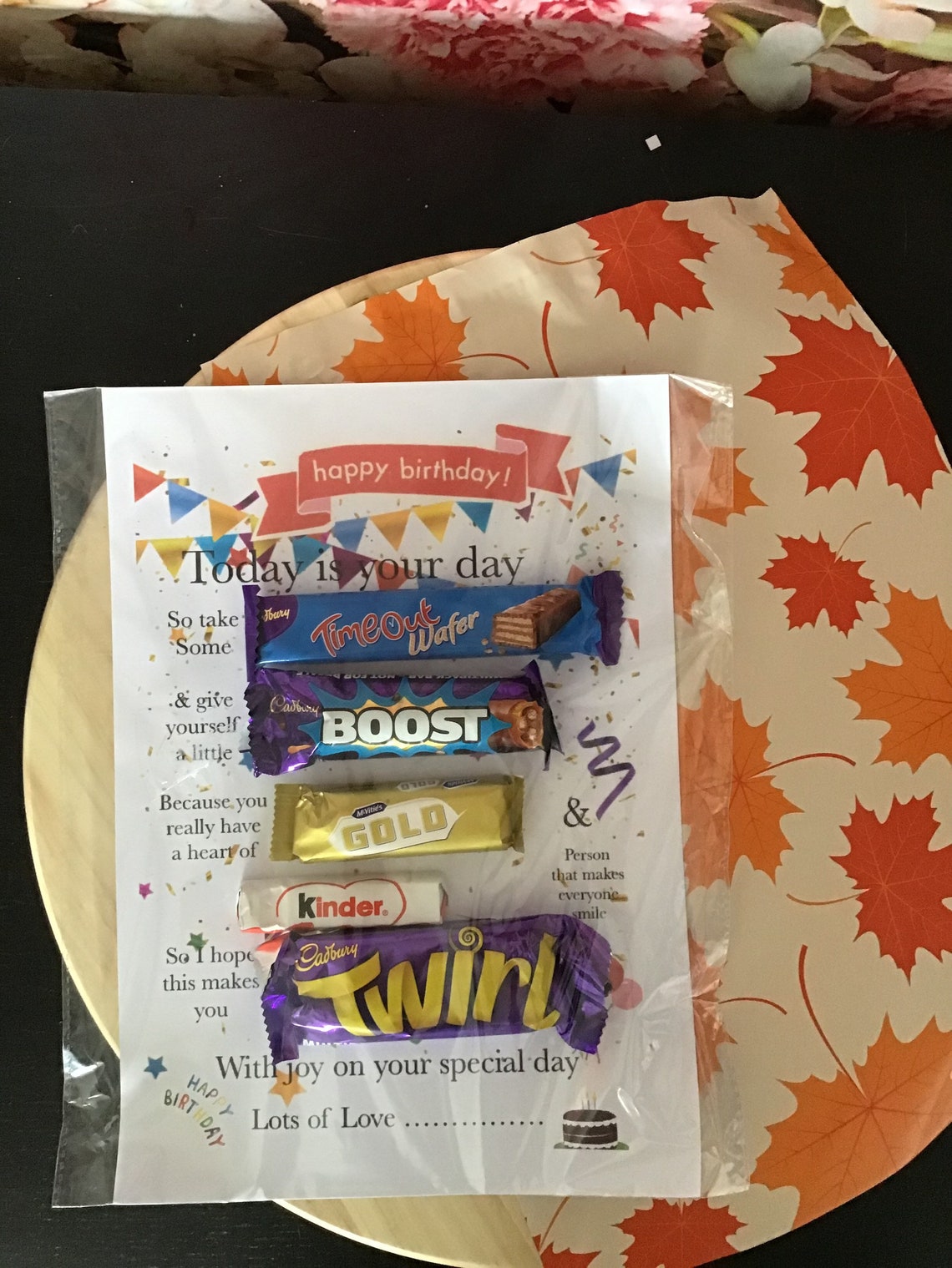 Happy Birthday Chocolate Poem Printable File - Etsy