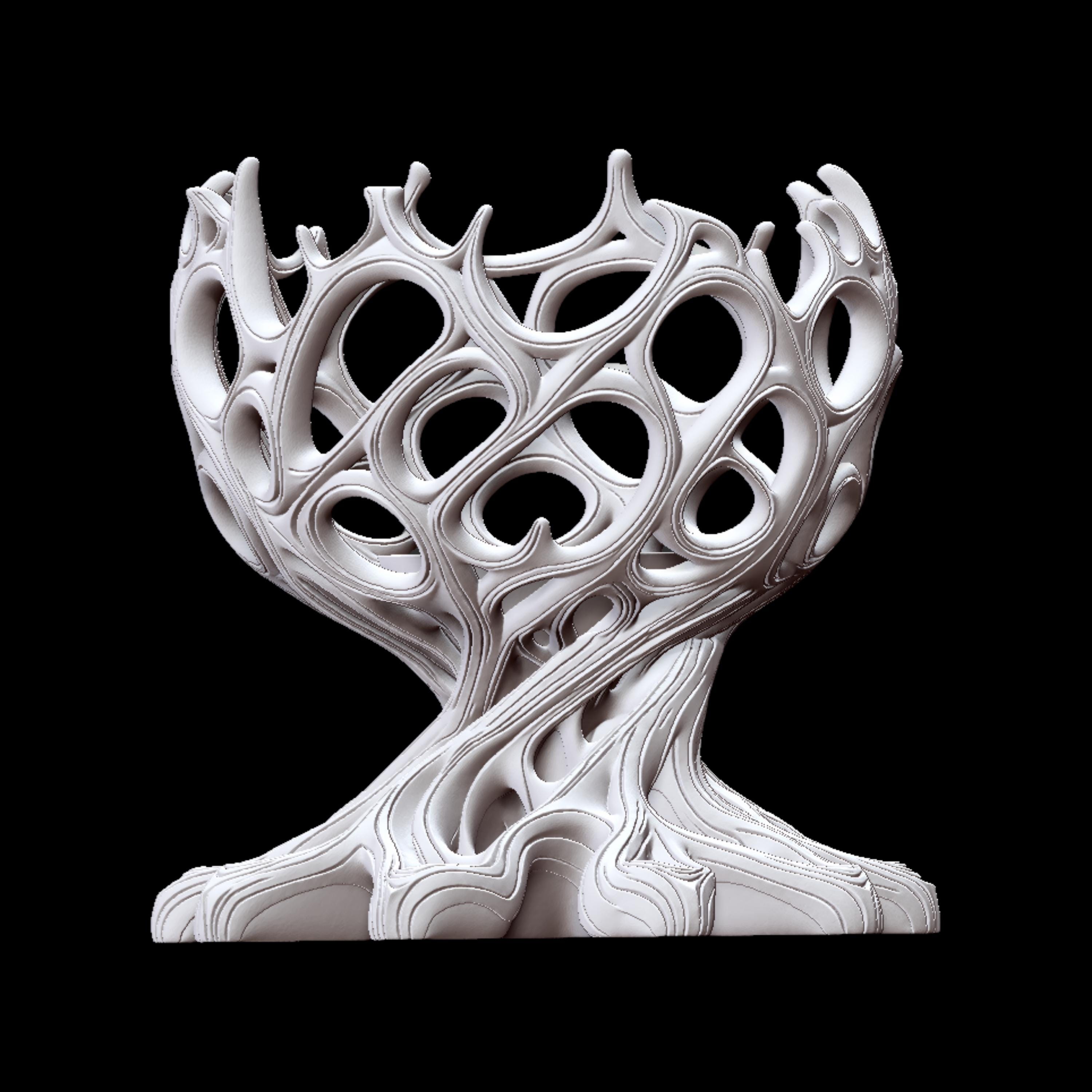 Tree Root Planter Stand STL – 3D Print Organic Vase Holder Decor ...