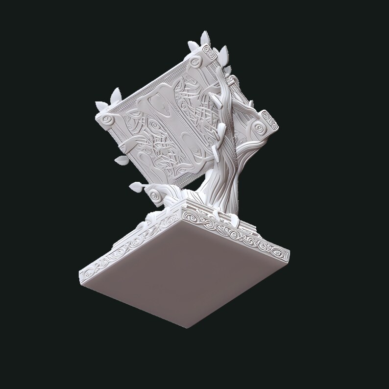 Magic Spellbook Stand 3D Model STL | Ancient Tome Display & Wizard ...