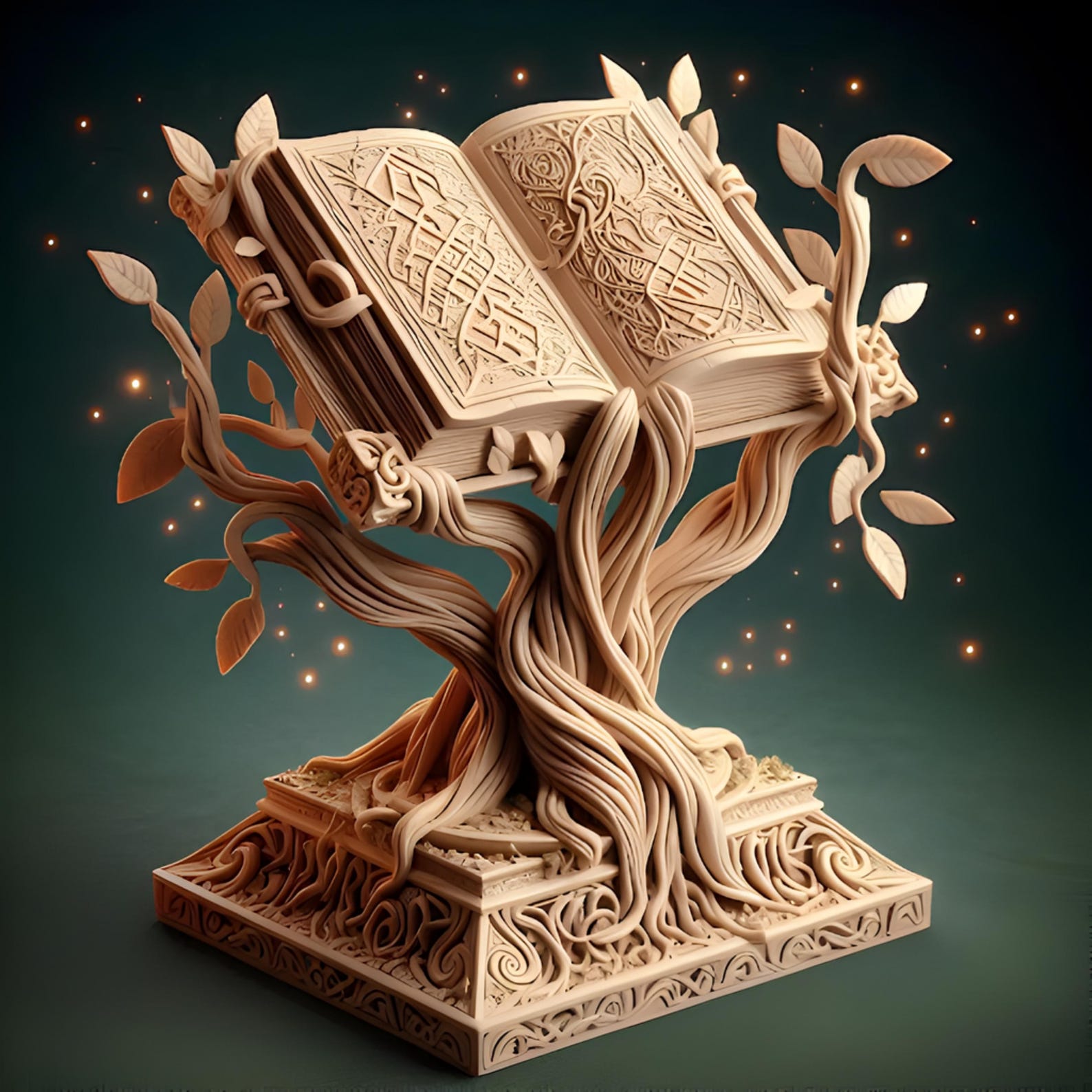 Magic Spellbook Stand 3D Model STL | Ancient Tome Display & Wizard ...
