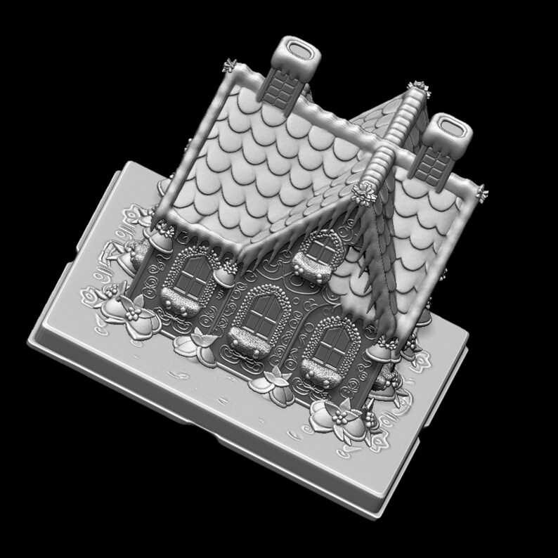 Gingerbread House 3D Model STL | Christmas Home Decor & Holiday Village ...