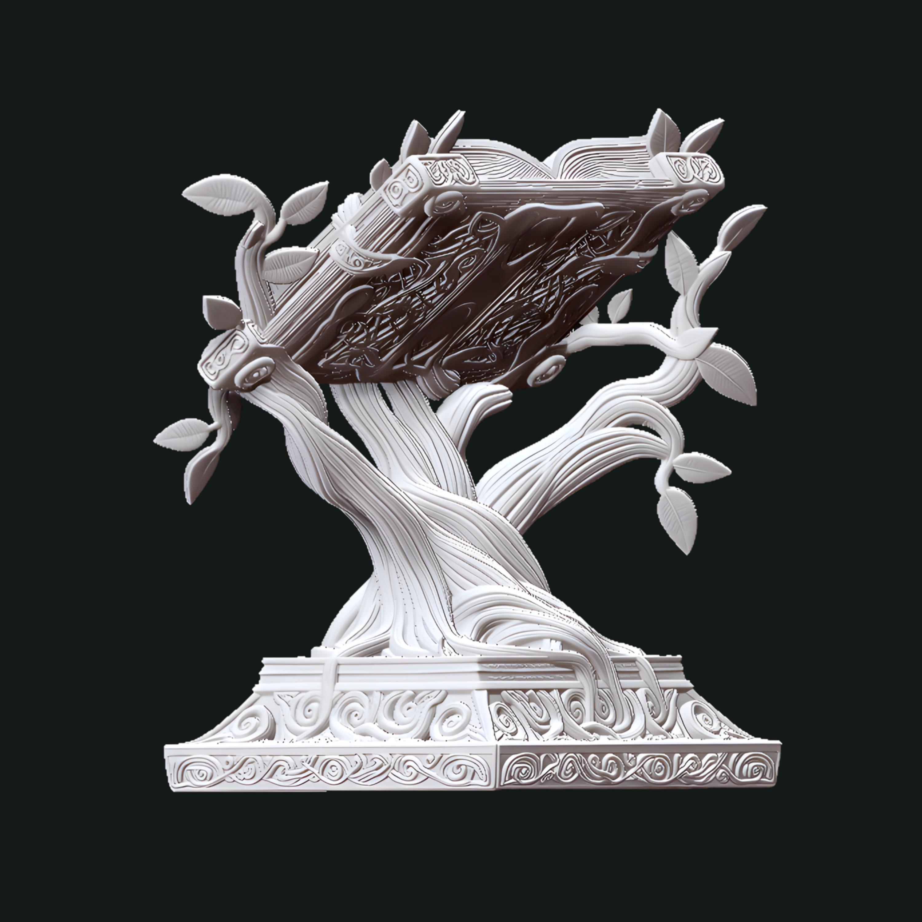 Magic Spellbook Stand 3D Model STL | Ancient Tome Display & Wizard ...