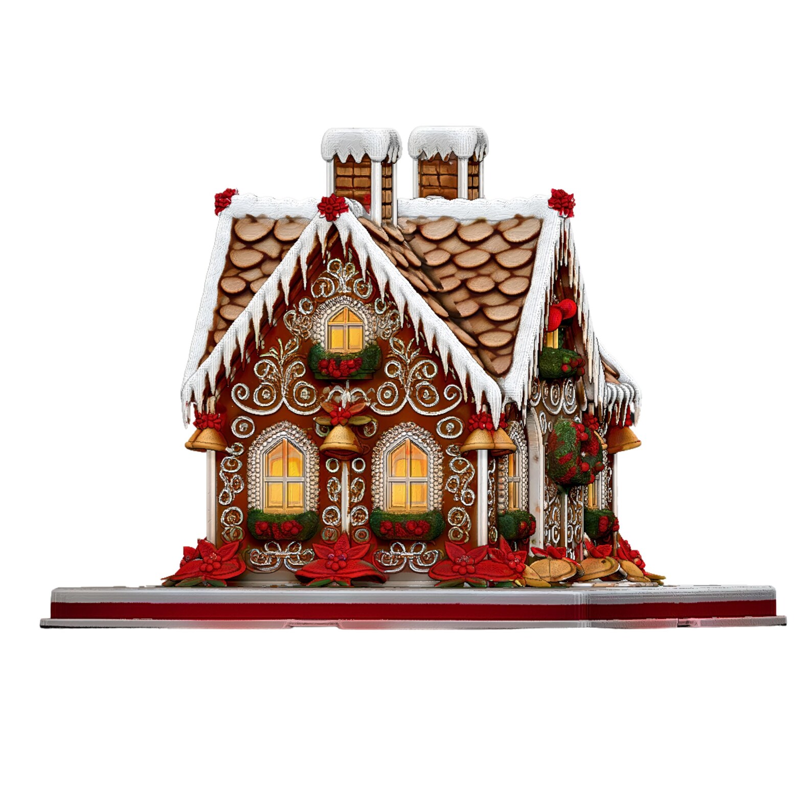 Gingerbread House 3D Model STL | Christmas Home Decor & Holiday Village ...