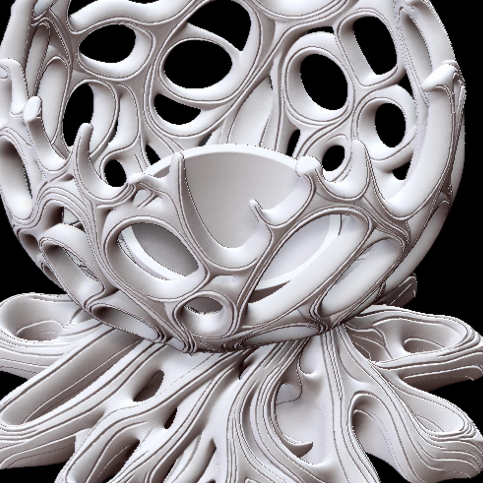 Tree Root Planter Stand STL – 3D Print Organic Vase Holder Decor ...