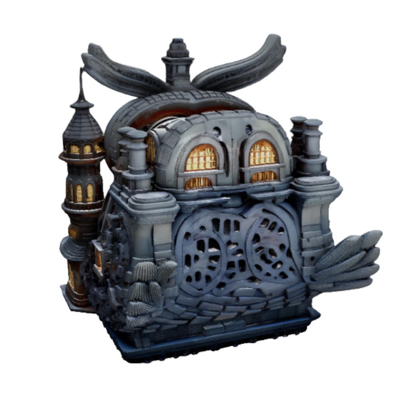 Steampunk Owl House STL File: Clockwork Automaton 3D Print Model ...