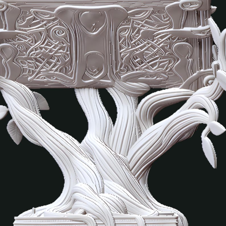 Magic Spellbook Stand 3D Model STL | Ancient Tome Display & Wizard ...