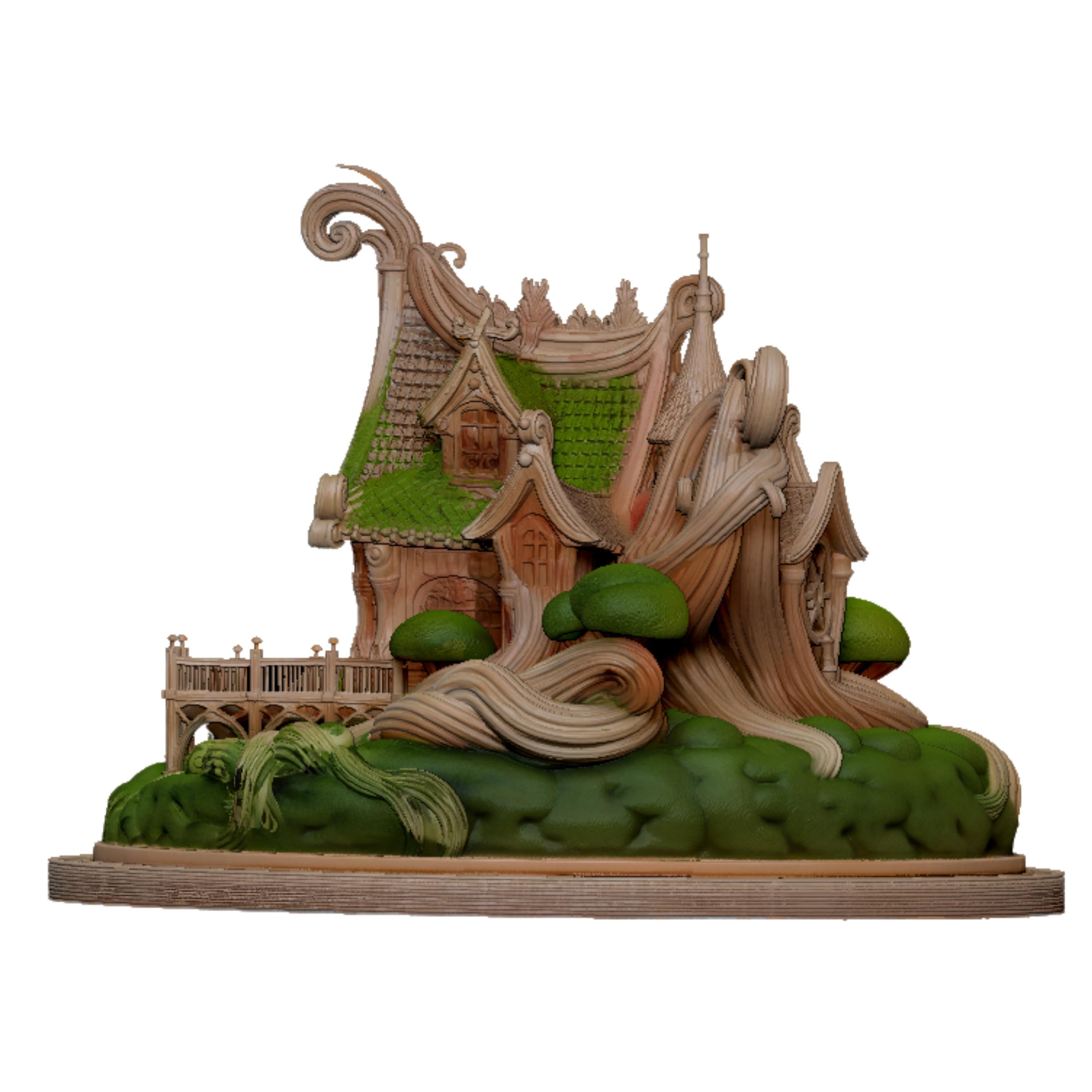 Elven Druid Tree House 3D Model | RPG Terrain Miniature (digital ...