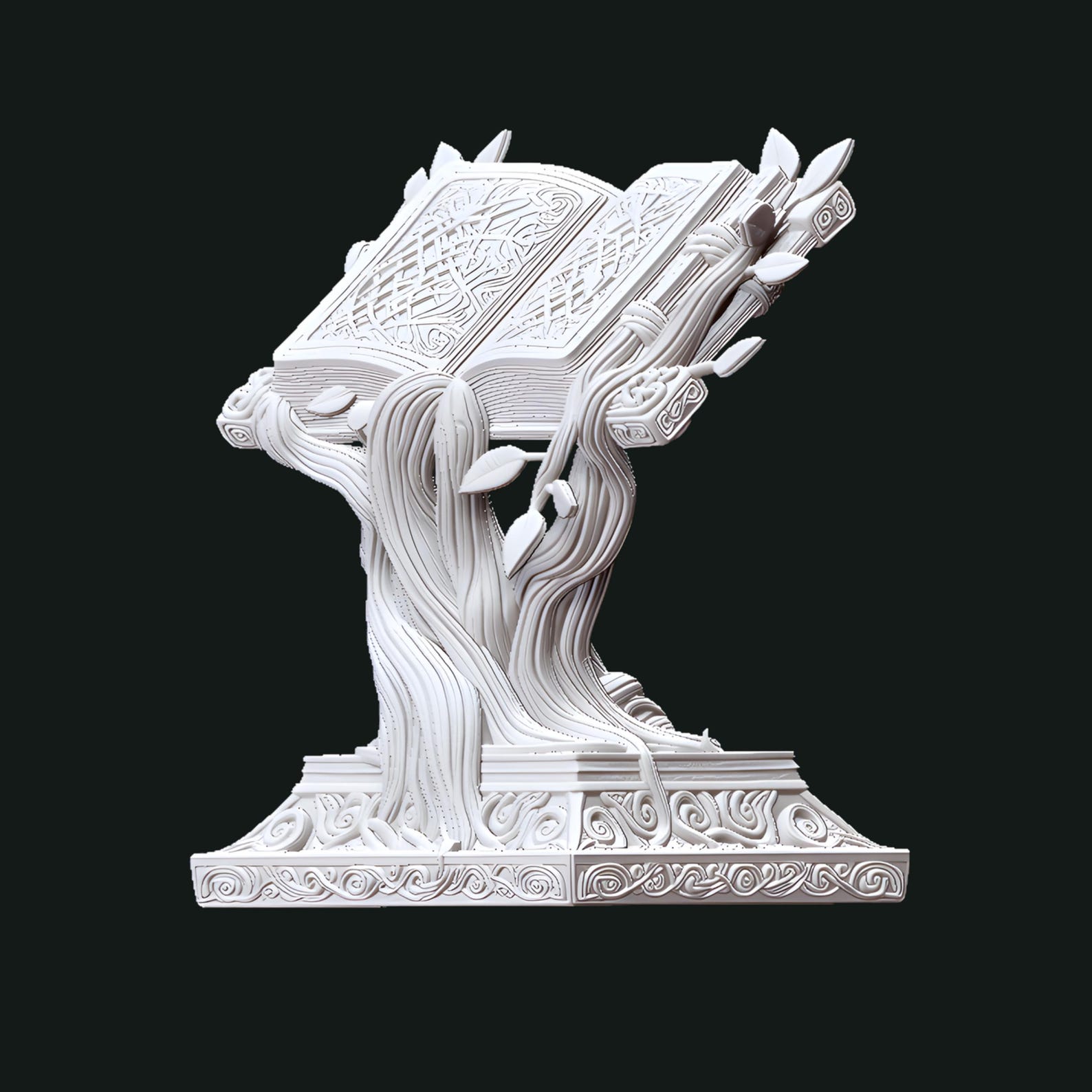 Magic Spellbook Stand 3D Model STL | Ancient Tome Display & Wizard ...