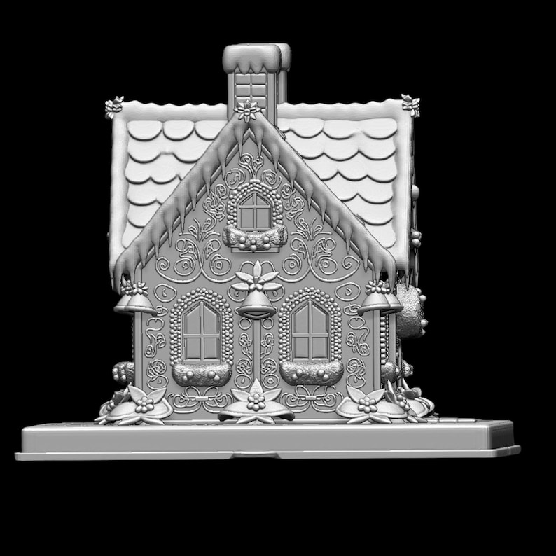 Gingerbread House 3D Model STL | Christmas Home Decor & Holiday Village ...