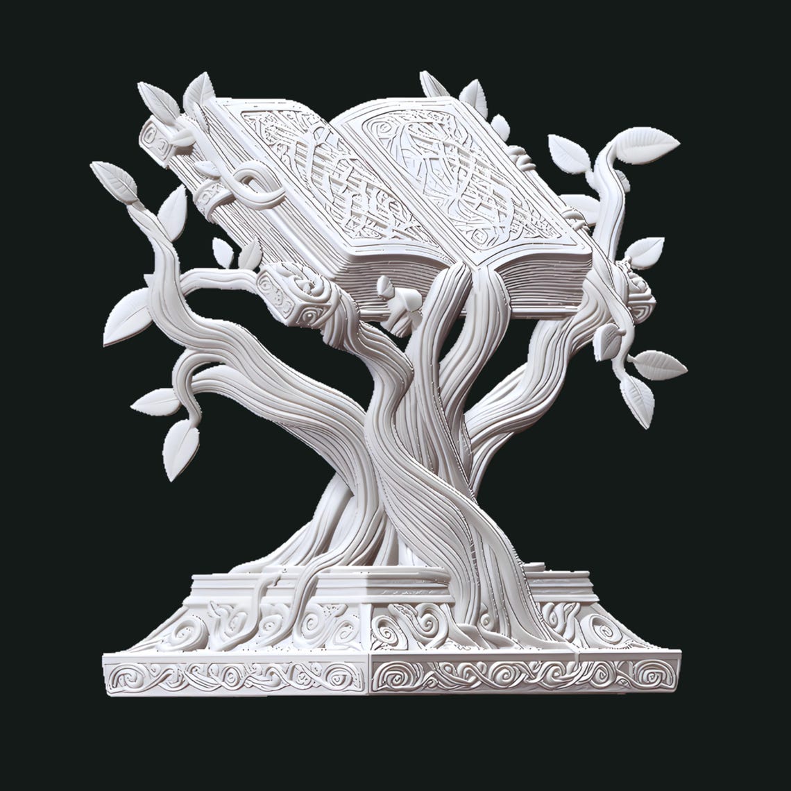 Magic Spellbook Stand 3D Model STL | Ancient Tome Display & Wizard ...