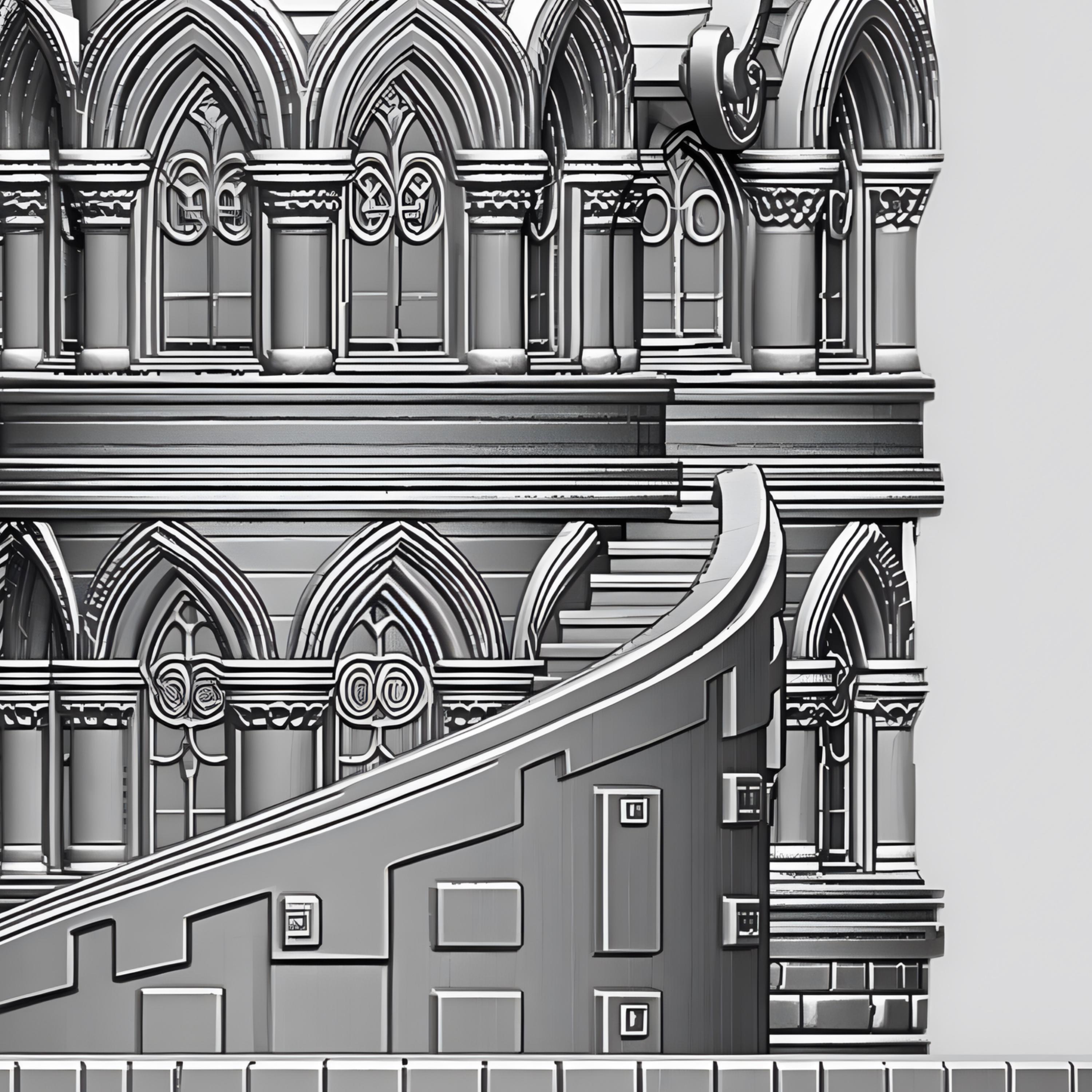 Ornate Tower House 3D Model STL | Circular Window & Spiral Staircase ...