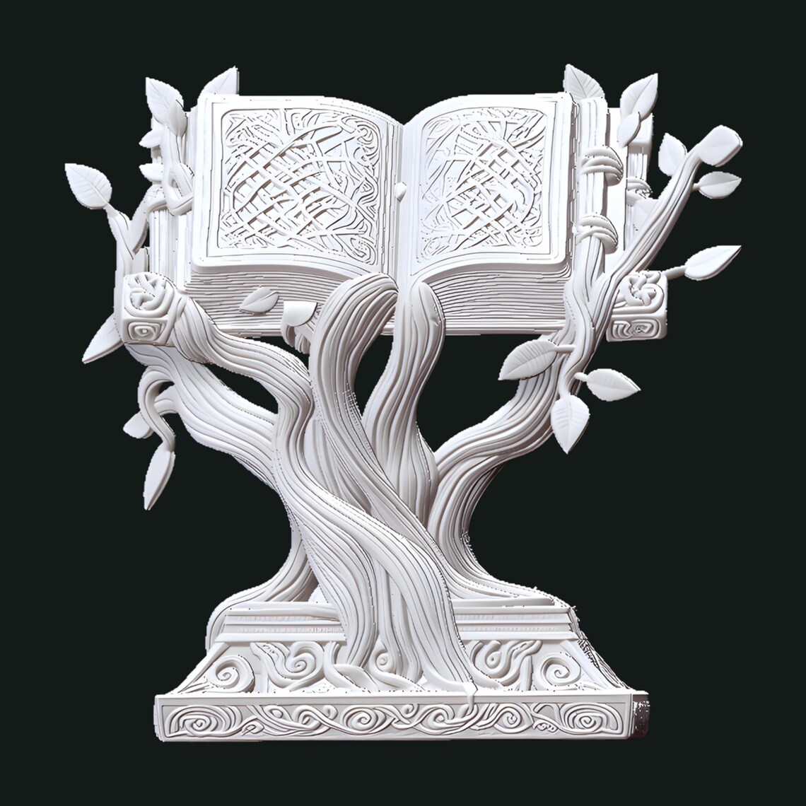 Magic Spellbook Stand 3D Model STL | Ancient Tome Display & Wizard ...