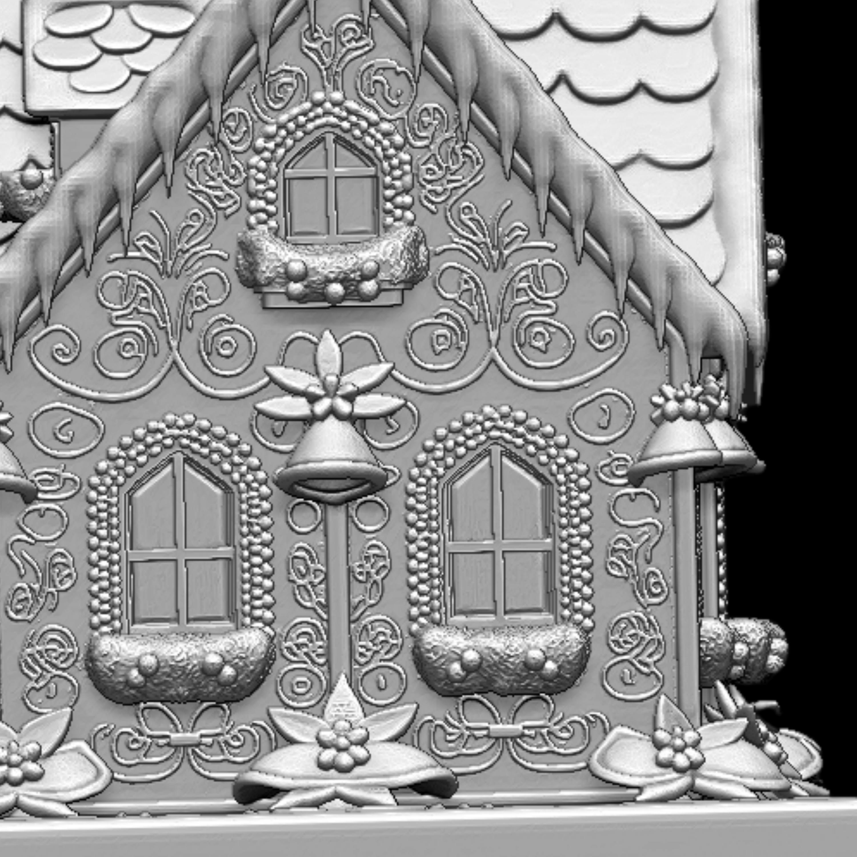 Gingerbread House 3D Model STL | Christmas Home Decor & Holiday Village ...