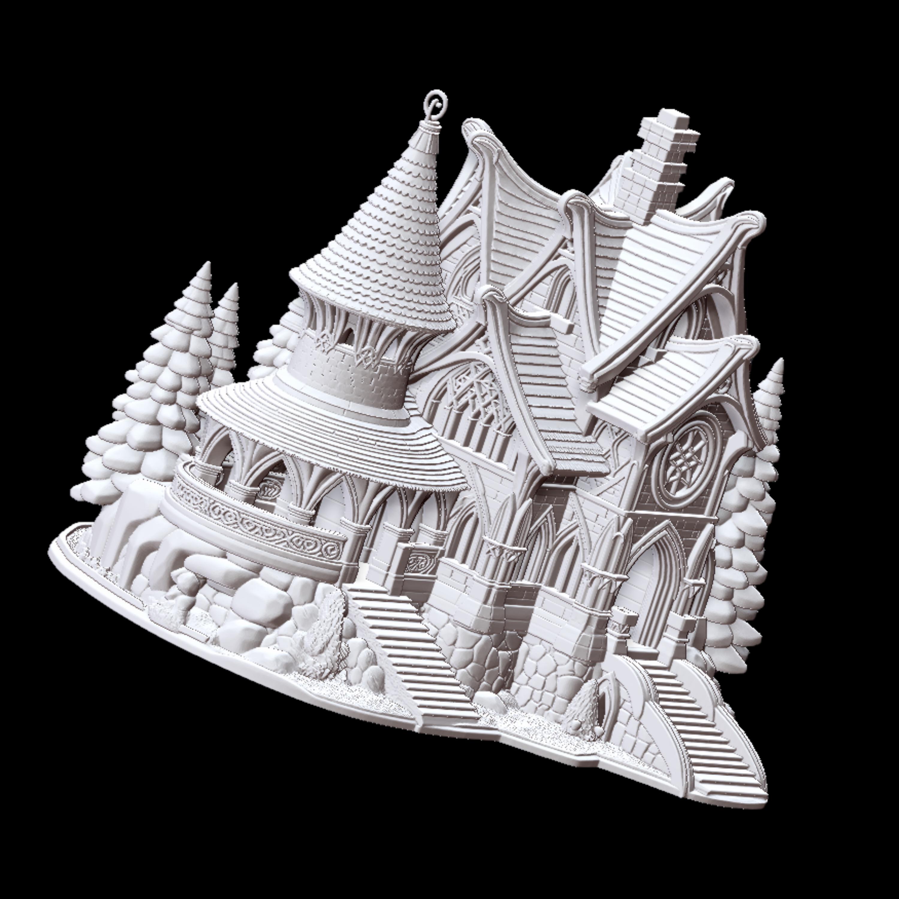 Gothic Fantasy Chapel STL – Medieval Stone Church 3D Printable ...