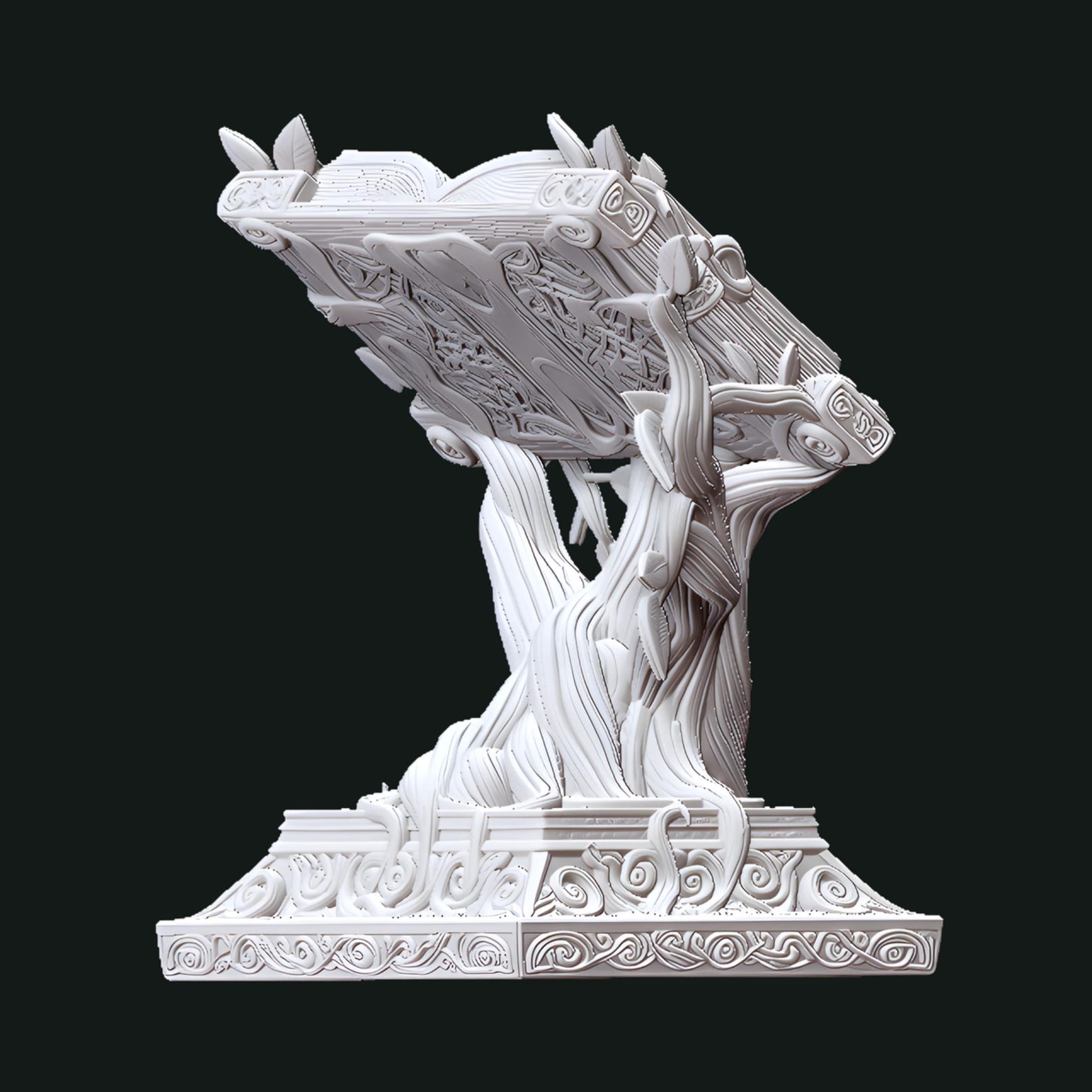 Magic Spellbook Stand 3D Model STL | Ancient Tome Display & Wizard ...