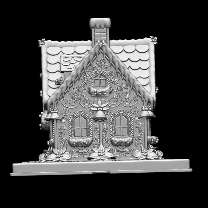 Gingerbread House 3D Model STL | Christmas Home Decor & Holiday Village ...