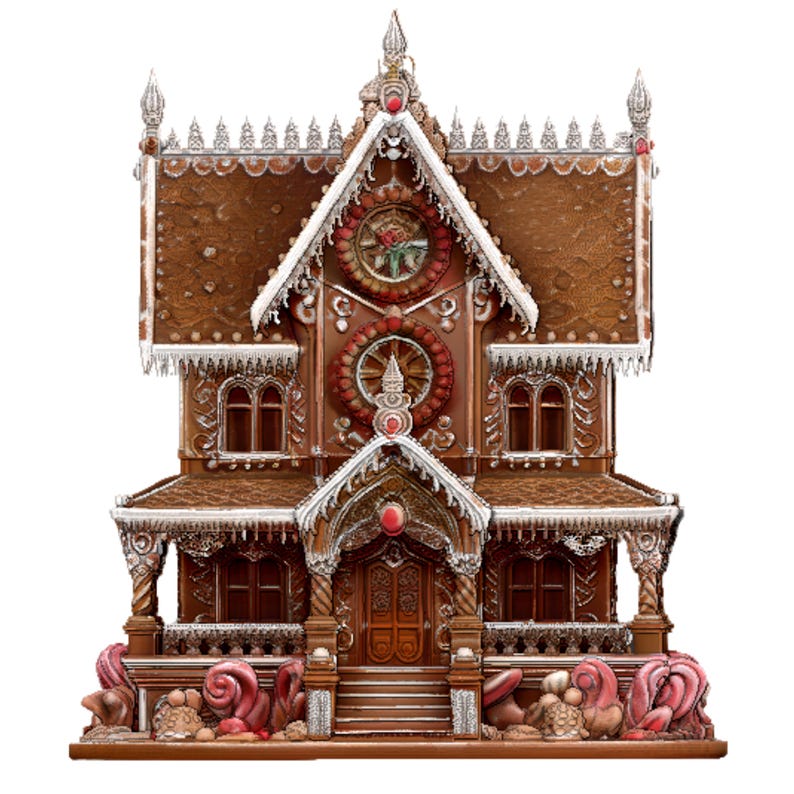 Ultimate Gingerbread House 3D Model STL | Christmas Candy Mansion ...