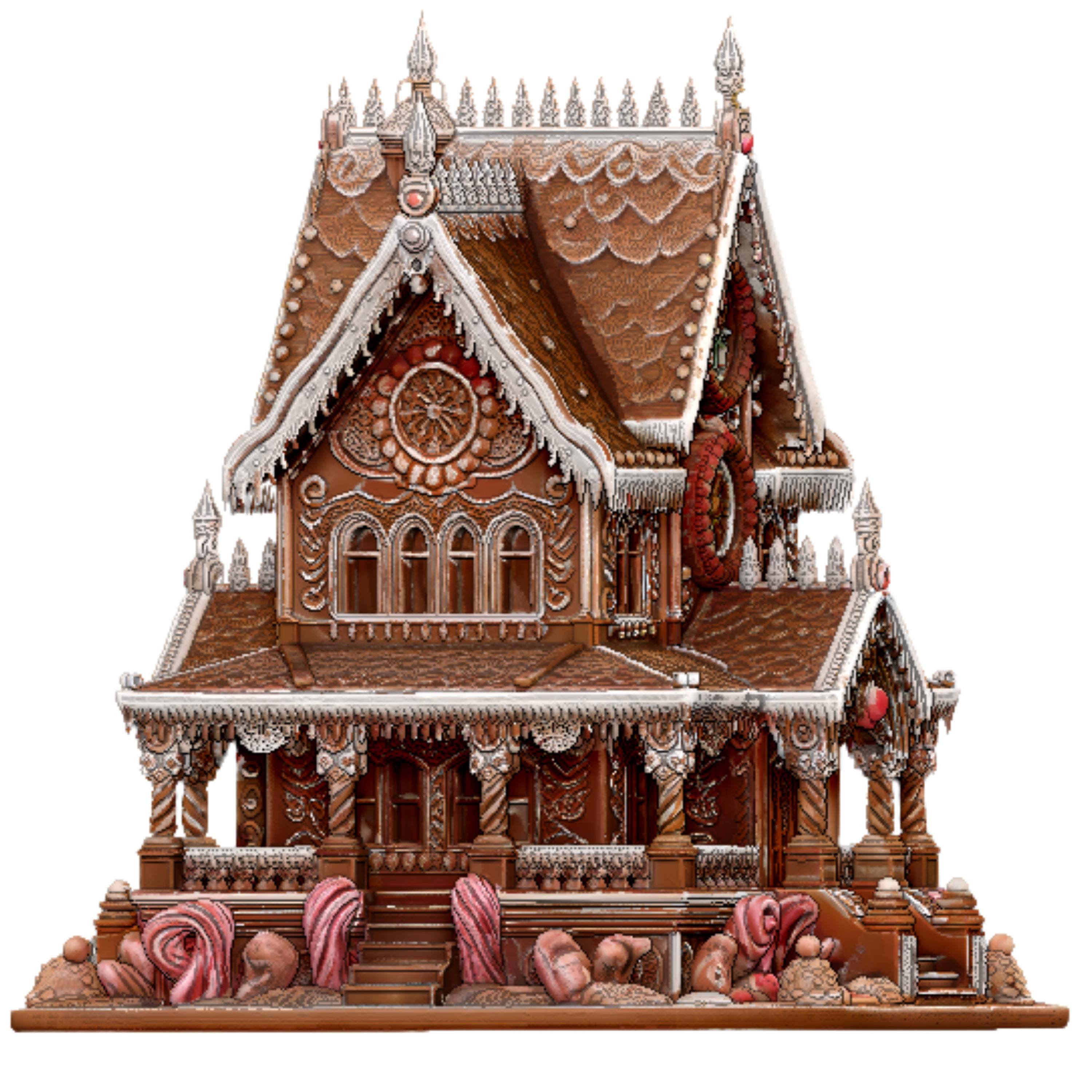 Ultimate Gingerbread House 3D Model STL | Christmas Candy Mansion ...