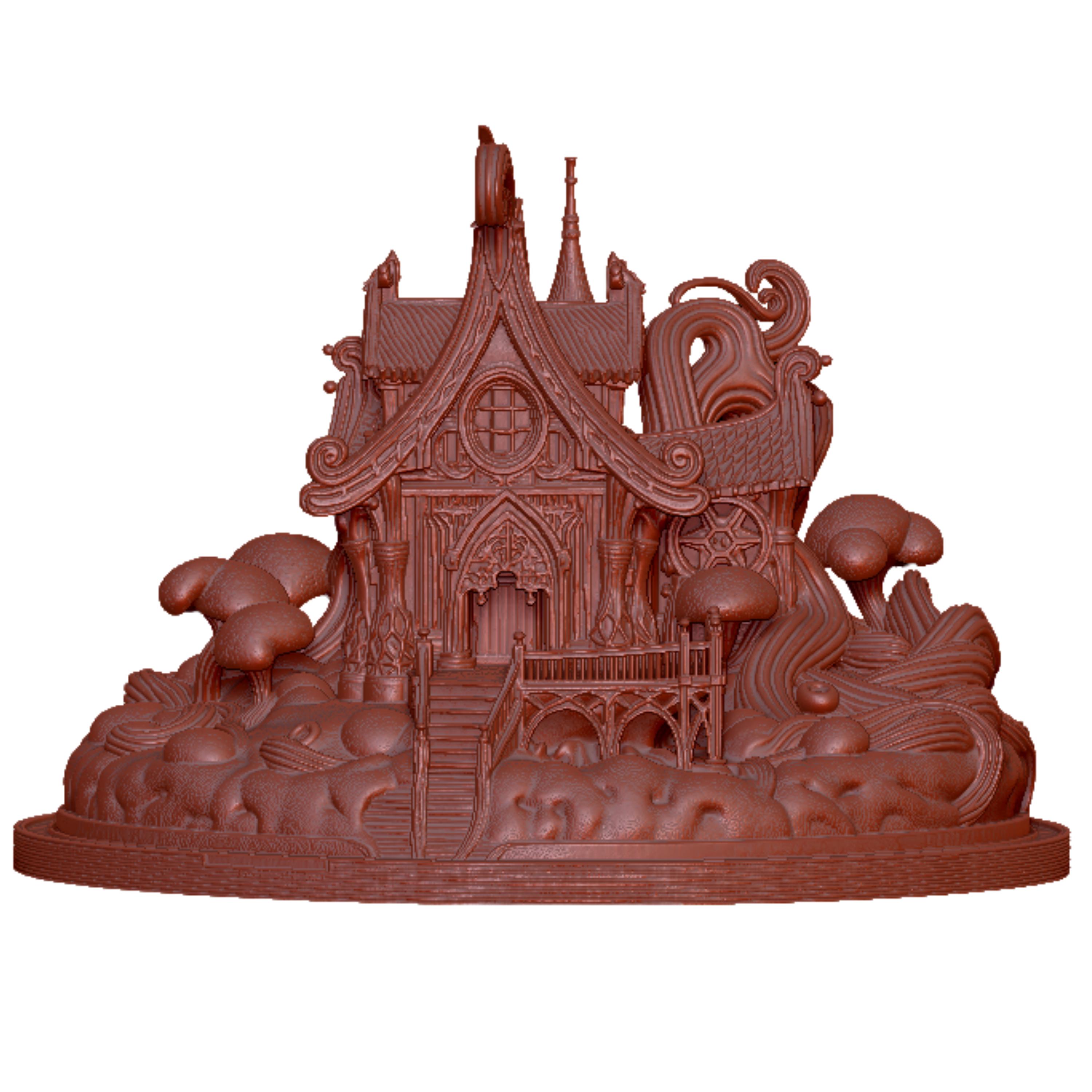 Elven Druid Tree House 3D Model | RPG Terrain Miniature (digital ...